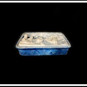 Art | Rare Unique Usa Handcrafted Genuine Incolay Stone Port Jewelry ...